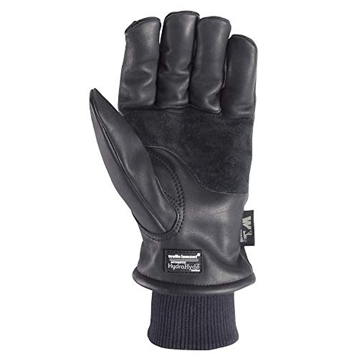 Wells Lamont Men's Black HydraHyde Leather Winter Work Gloves | Water-Resistant | Insulated | Large (1202LK)