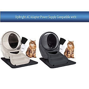 UpBright 15V AC/DC Adapter Compatible with Whisker Litter Robot 3 2 Open Air Connect III LR3 LR3C LR3C-1000 LR3C-COREBD-BE LR3C-COREBD-GR Self Cleaning Cat Litter Box 1.0A Power Supply Cord Charger