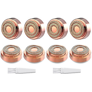 tuokiy Facial Hair Remover Replacement Head,Generation 1 Single Halo,18K Rose Gold Plated Blades,8 Count, First Generation (FIT with GEN 1 HAIR REMOVER)