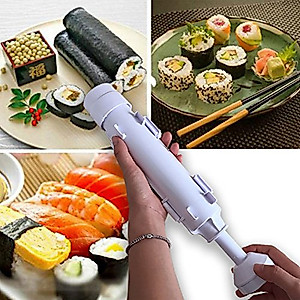 Tonhpxh Sushi Roller Kit Rolls Made Bazooka Kitchen Easy Cooking Tools Tube Shape Food Sushi Mold Maker
