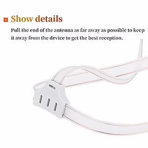 FM Dipole Antenna for Bose Wave Radio, Ancable 75 Ohm F Type Male FM Radio Antenna with Coax Adapter Compatible with Yamaha Pioneer Onkyo Indoor Radio Home Stereo Receiver Audio Home Theater Receiver