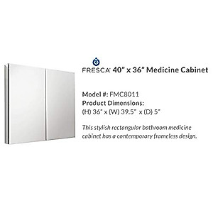 Fresca 40" Wide x 36" Tall Bathroom Medicine Cabinet w/Mirrors
