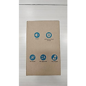 Stainless Steel Cat Water Fountain: Pet Fountains Indoor Metal Automatic Dispenser Cat Waterer Bowls Dog Faucet Bottle Pets 24/7 Running Watering for Drinking Quiet Pump with 1 Filter