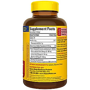 Nature Made Extra Strength Flaxseed Oil 1400 mg, Dietary Supplement for Heart Health Support, 100 Softgels, 100 Day Supply