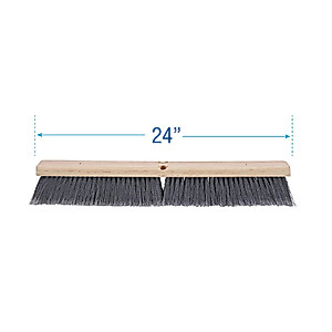 Boardwalk BWK20424 3 in. Flagged Polypropylene Bristles 24 in. Brush Floor Brush Head - Gray