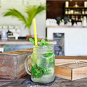 [400 Pcs] Colorful Individually Wrapped Disposable Plastic Straws(7.5" longX0.23" diameter)