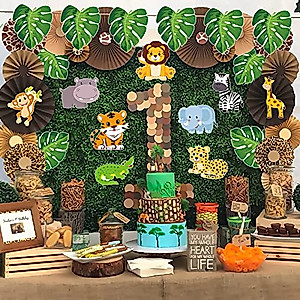 30 Pieces Jungle Animal Cutouts Safari Jungle Cut-Outs for Bulletin Board Classroom Baby Shower Animals Theme Birthday Party Decorations