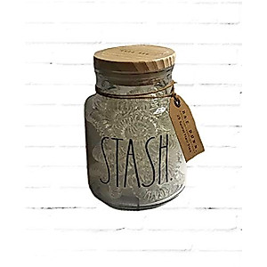 Rae Dunn STASH Glass Jar