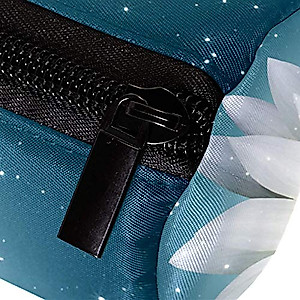 Bright Lotus Pencil Bag Pen Case Stationary Case Pencil Pouch Desk Organizer Makeup Cosmetic Bag for School Office