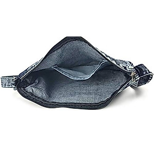 Denim Indigo Hobo Cross Body Bag Womens Shoulder Bag (Indigo)