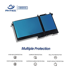ANTIEE 42Wh 3DDDG Laptop Battery for Dell Latitude 5280 5288 5290 5480 5488 5490 5491 5495 5580 5590 E5280 E5480 E5580 E5490 E5590 Precision 3520 3530 Series 3VC9Y 049XH 45N3J 080JT9 RRJDX 11.4V 3Cell