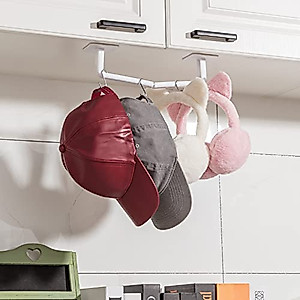 10 Pcs Hat Hooks for Baseball Caps Adhesive Hat Rack for Wall Hat Organizer Cap Hanger Holder Storage No Drilling for Door Office Closet Wall Bedroom