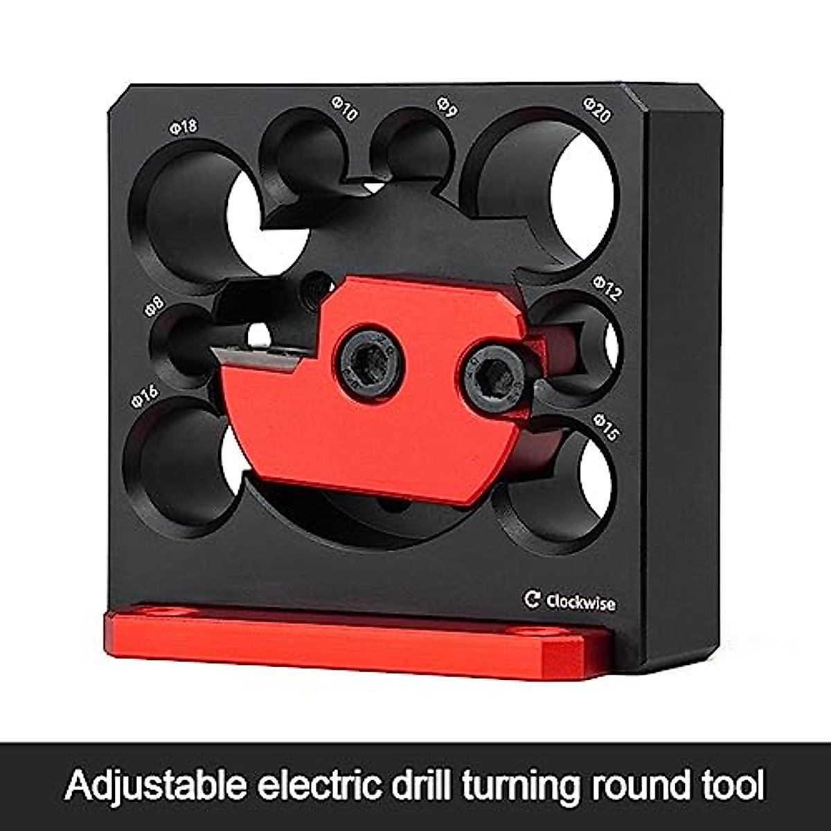 sikiwind Dowel Maker Jig Kit, Metric 8mm to 20mm Adjustable Dowel Maker, with Carbide Blade, Durable Electric Drill Milling Dowel Round Rod Auxiliary Tool Adapters for Sticks Woodworking