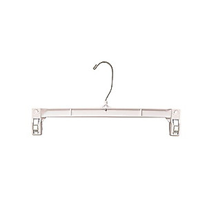 NAHANCO H311W Pinch Clip with Swivel Hook Skirt/Slack Hanger, 11 1/2", White (Pack of 100)