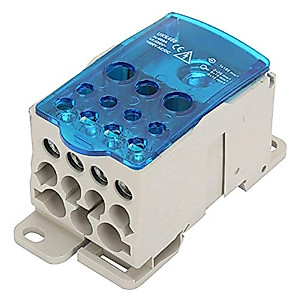LANTRO JS 400A Din Rail Distribution Box, Din Rail Terminal Block Distribution Box Electric Wire Connector Universal Power Junction Box for Power Distribution Cabinets