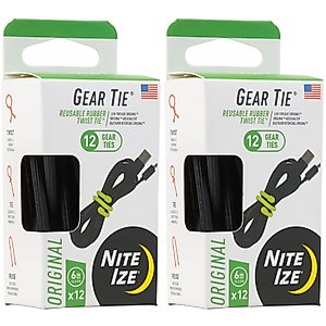 Nite Ize Gear Tie ProPack - 6 Black 12 Pack