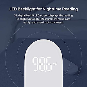 iHealth Wireless No-Touch Thermometer for Adults, Digital Infrared Fever Thermometer for Home, Thermometer for Babies & Kids with 3 Sensors, Bluetooth Forehead Thermometer with Gentle Vibration Sensor