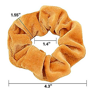 Chloven 45 Pcs Hair Scrunchies Velvet Elastics Hair Bands Scrunchy Hair Ties Ropes Scrunchie for Women Girls Hair Accessories - Great Gift for Holiday Seasons