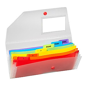 Snopake 15770 Expanding Organiser File - Rainbow