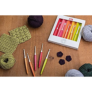 Prym Crochet Hook for Wool Ergonomics 3.50-6.00 mm x 1 Set, Multi, One Size