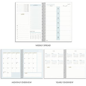 Burde Planner 2024 | Daily & Weekly Planner | Life Planner To Do | Elastic Band Closure, Hardcover | Planner 2024 | Organized living | December 18, 2023 to January 5, 2025