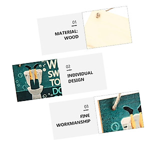 STOBOK 3pcs Bathroom Wall Wooden Sign Bathroom Signs for Door Wood Decor Christmas Decor Bathroom Funny Sign Bathroom Decor Funny Pool Sign Bathroom Wall Sign Bathroom Hanging Pendant