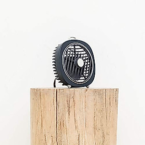 Toxz Portable Mini Fan Desktop Rotating Fan with Night Light,USB Rechargeable,Silent 3-Speed Wind,Simple Durable Small Fan,125x57x135mm