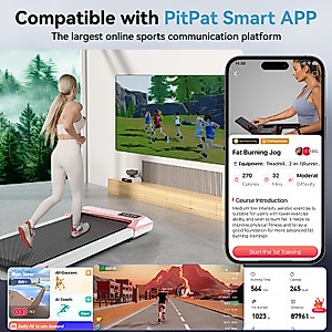 SupeRun Walking Pad, Under Desk Treadmill, 3 in 1 Portable Treadmill with Remote Control LED Display, 2.2 HP Quiet Walking Jogging Machine for Office Home Use, 250 Lbs Capacity