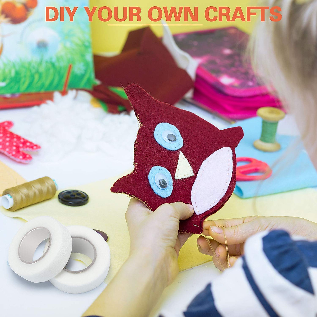 Iron-on Hemming Tape Fabric Fusing Tape Fusible Bonding Web Adhesive Tape for Bonding Clothes Jeans Pants Collars, 100 Yards (1/2 Inches)