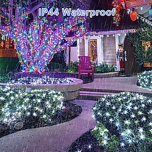 JMEXSUSS 360 LED 12ft x 5ft Halloween Net Lights, Connectable Orange Net Lights Outdoor Mesh Lights with Remote, 8 Modes Plug in Orange Halloween Lights for Bushes Shrubs Halloween Decorations