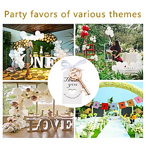 50 PCS Key Bottle Openers,Wedding Favors,Gifts,Decorations or Souvenirs for guests Bulk,Bridal Shower Party Favors with Card Tag (Gold)
