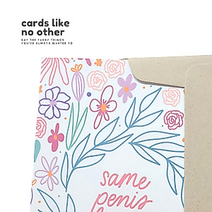 Sleazy Greetings Funny Wedding Card Congratulations For Bachelorette Party Shower From Bridesmaid | Raunchy Engaged Engagement Card For Bride To Be | Same Forever Card