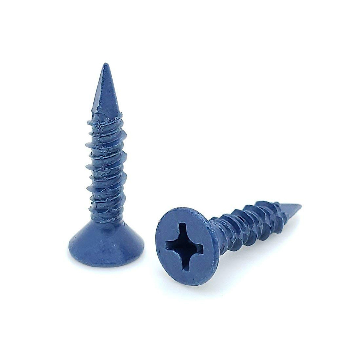 SNUG Fasteners (SNG492) 100 Qty 1/4" x 1-1/4" Flat Head Phillips Diamond Tip Concrete Screws to Anchor Masonry, Block & Brick