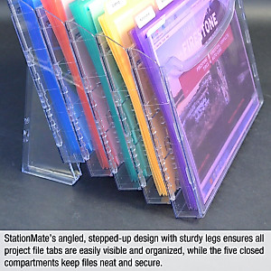 Ultimate Office StationMate StepUp File Desktop Organizer with PocketFiles (Includes 25, 5th-Cut PocketFiles)