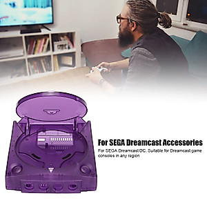 Plastic Shell, Transparent Purple Scratchproof Translucent Case for SEGA Dreamcast DC