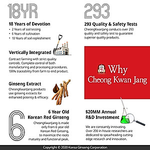 CheongKwanJang [Korean Red Ginseng Pure Extract Earth 100% 6-Year-Old Asian Panax Ginseng Roots with Top 2% Premium Grade Ginseng, Boost Immune System, Energy - 30 Pouch