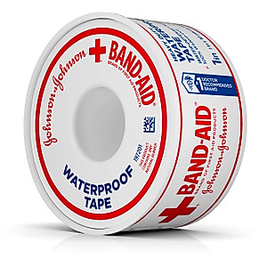Band-Aid Brand of First Aid Products 100% Waterproof Self-Adhesive Medical Tape Roll to Secure Bandages, Durable First Aid Wound Care Bandaging Tape, 1 Inch by 10 Yards (Pack of 2)