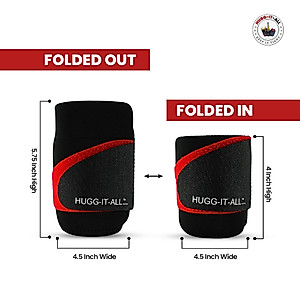 Universal Drink Wrap Neoprene Sleeve Fit for 10oz - 32oz Cans & Bottles of with Black and Red Portable Beverage Holder for Event, Camping, Fishing, Travel and Office