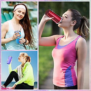 Eaasty 25 Pack Insulated Travel Tumbler with Straw and Lids 20 oz Stainless Steel Vacuum Tumbler Cups Powder Coated Coffee Mug for Cold and Hot Drinks (Multicolor)