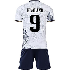 ELTONYA Soccer Jersey for Boys Kids Haalandd #10 Norway HOM Football Jersey Kit Dragon Sports Team Shirts&Shorts Uniform