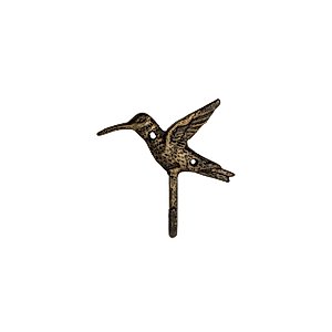 FantasHome Wall Mounted Cast Iron Home Decor Single Hook with Unique Design (Hummingbird)