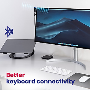 GTW Blue Beacon Bluetooth Extender Bluetooth Headphones Headset Speakers Keyboard Mouse for Logitech EPOS Plantronics Poly Jabra USB-A BT Dongle Works with Computer Desktop Wireless Transfer Laptop