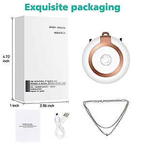 OVICISK Necklace Air Purifier, Personal Air Purifier, USB Rechargeable Travel Size Air Purifier, Portable Wearable Air Purifier for Home, Kids, Adults, Office, Smell-White