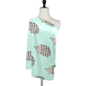 Nursing Cover Breastfeeding Scarf Cartoon Hedgehog - Baby Car Seat Covers, Infant Stroller Cover, Carseat Canopy(923c2)