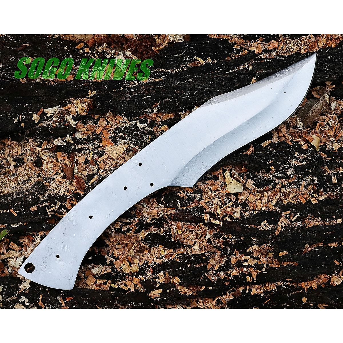 SOGO KNIVES Damascus Knife Making Kit DIY Handmade Knife Kit Includes Knife Blank Knife Steel Blade, Pins, Knife with Sheath, Handle Scales for Knife Making Supplies, Knife Steel (STEEL KNIFE KIT)