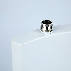 FYL Hip Flask for Liquor Matte White 8oz 18/8 Stainless Steel Leakproof with Funnel， Never-Lose Cap Gift Flask