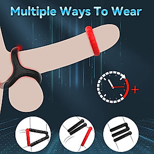 Silicone Penis Ring Set Sex Toys for Men, Amortoy 10 PCS Men’s Cock Rings Penis Sleeve Shaft for Erection Enhancing, Soft Stretchy Male Sex Toys, Adult Toys for Couples Pleasure