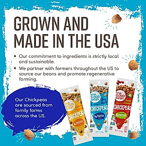 The Good Bean Crunchy Chickpeas - Sweet Sriracha - (10 Pack) 1.4 oz Packet - Roasted Chickpea Beans - Vegan Snack with Good Source of Plant Protein and Fiber