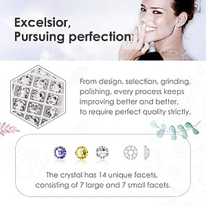 TCELL Natural Beauty 128GB USB 3.0 Flash Drive Decorated with Swarovski Elements Crystal Blue for Women Student Office Gift, Blue USB Stick