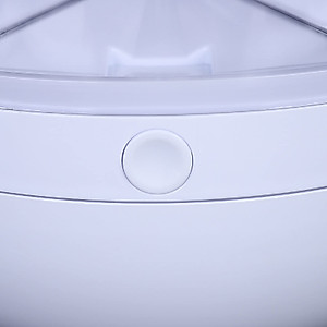 KONKENIE 6 Grids Rotatable Grain Storage Tank with Lid 10kg Rice Cereal Bean Flour Plastic Container 360° Rotating Round Dry Food Dispenser for Home Kitchen Pantry Store White&Clear (9.5x10.6x10.6in)